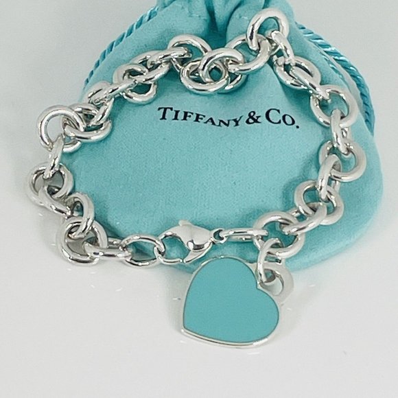 Tiffany & Co. | Jewelry | 85 Large Return To Tiffany Blue Enamel Heart ...